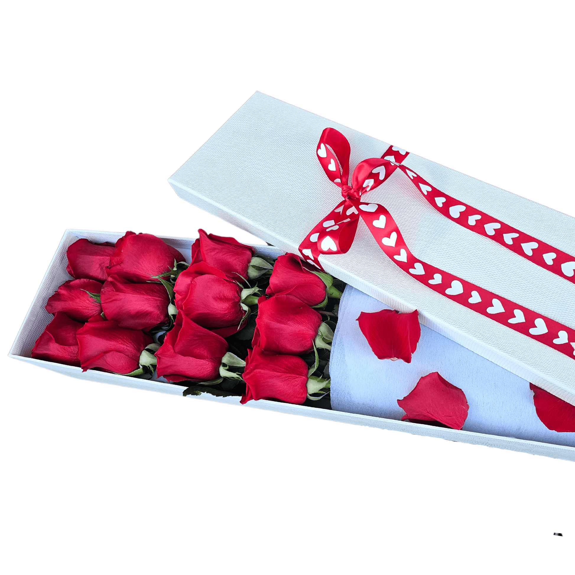 Long Stemmed Ecuador Red Roses Box - 12 Stems | Flower Delivery ...